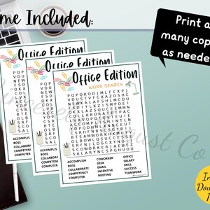 Office WORD SEARCH Game: Printable Teambuilding Activity (PDF) - Etsy