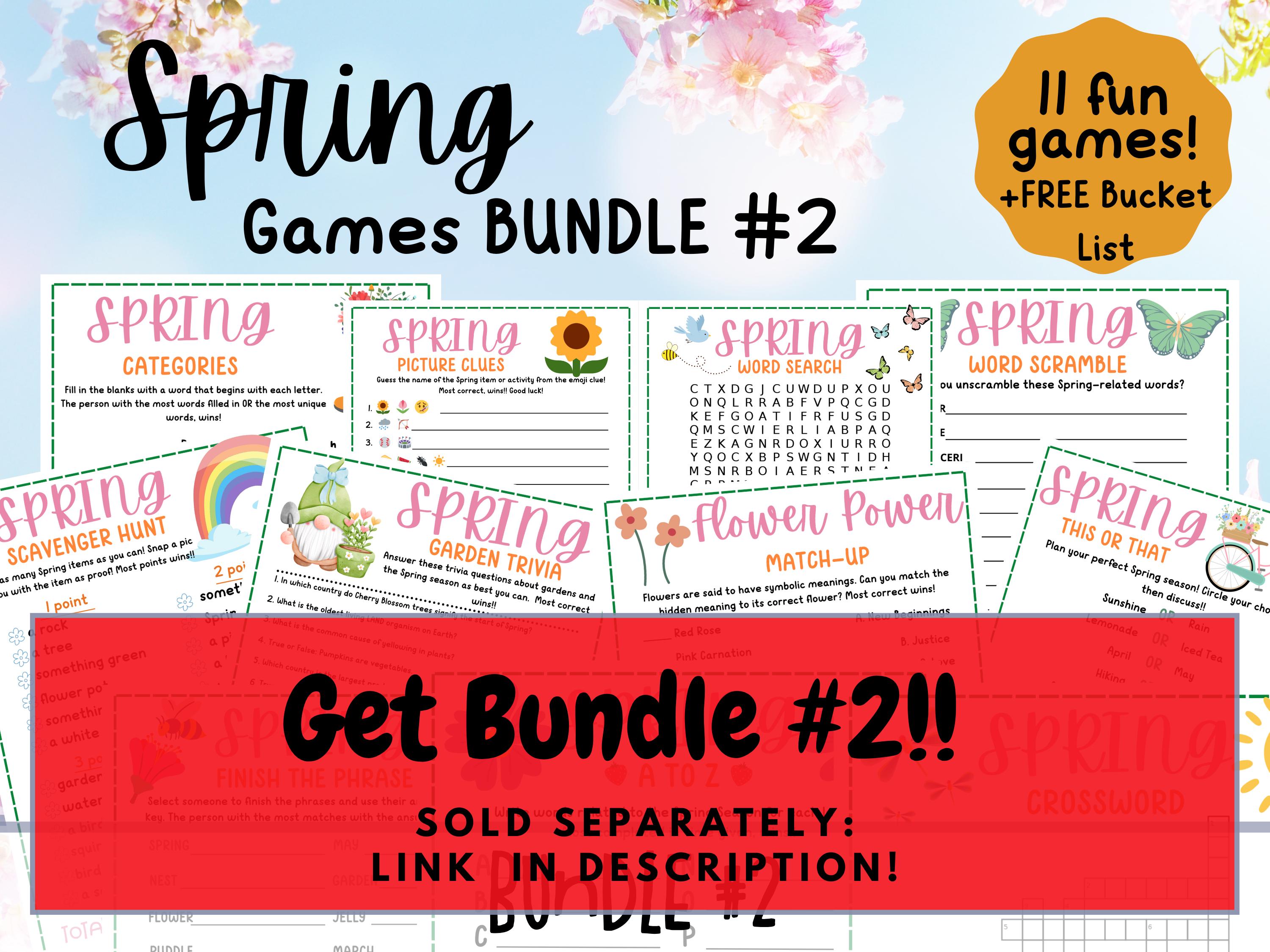 Spring FINISH the PHRASE Game: Printable Party Activity (PDF) - Etsy