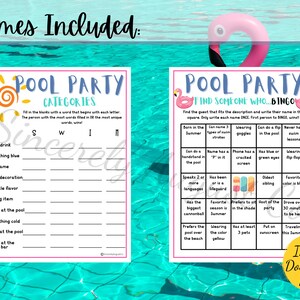 POOL Party GAME BUNDLE - 5 Printable Pool Party Games - Fun Pool Party ...