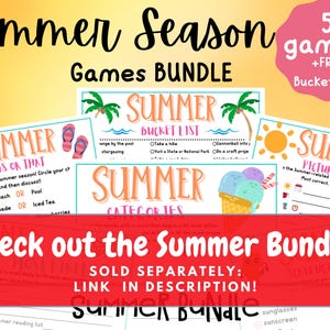 Beach Day Games BUNDLE: Printable Summer Activities (PDF Download) - Etsy