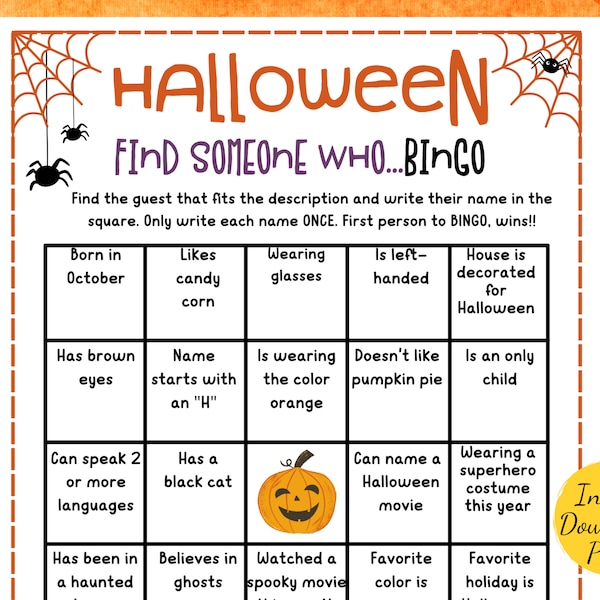 Halloween Bingo - Etsy