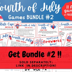 Fourth of July Games BUNDLE 10 Game Bundle Printable July - Etsy