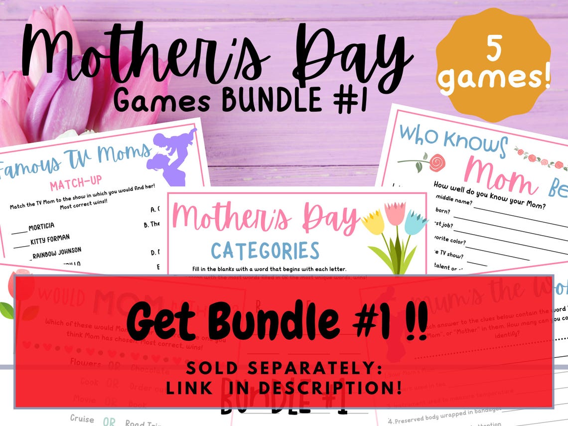 Who KNOWS MOM BEST Mothers Day Game - Mothers Day Party Game ...