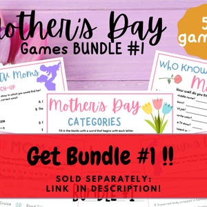 Who KNOWS MOM BEST Mothers Day Game - Mothers Day Party Game ...