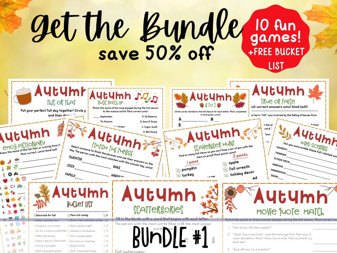 TRUE OR FALSE Fall Game Fall Trivia Game Fun Printable Autumn Activity ...