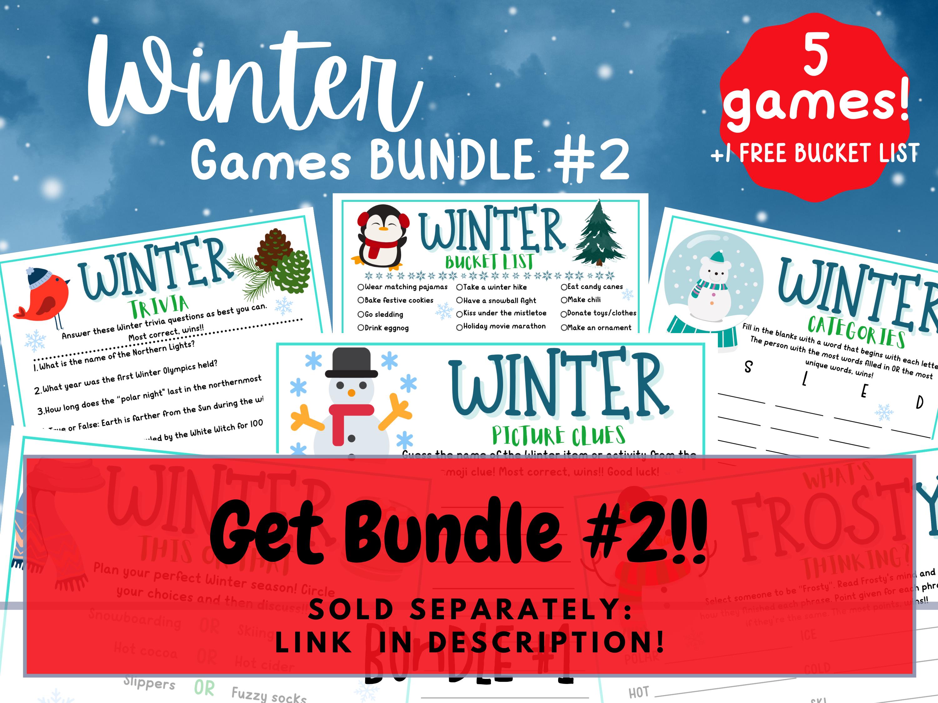 Winter PICTURE CLUES Game: Printable Emoji Guessing Game (PDF) - Etsy