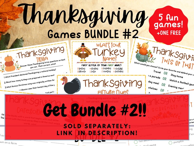Thanksgiving TRIVIA - Thanksgiving Party Game - Printable Thanksgiving ...