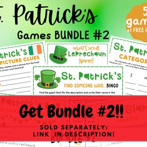 St. Patrick's Day SELFIE SCAVENGER HUNT Game (printable) - Etsy