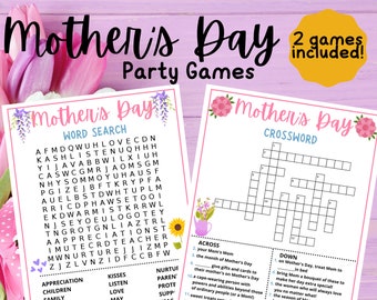 MUMS THE WORD Mothers Day Game Mothers Day Party Game Printable Mothers ...