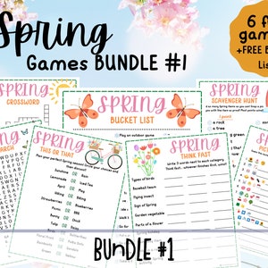 SPRING BUCKET LIST Printable List of Spring Activities Spring Ideas to ...