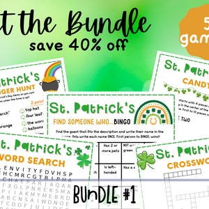 St. Patrick's Day SCAVENGER HUNT St. Patrick's Day Party Game Printable ...