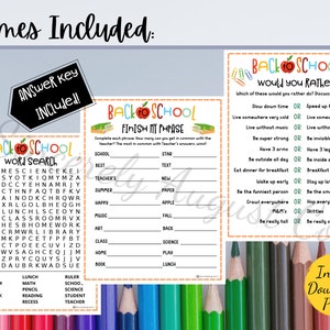 Back to School Games BUNDLE 5 Game Bundle Back to School Icebreaker ...