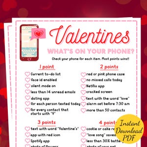 WHAT'S on YOUR PHONE? Valentines Day Game - Valentines Day Party Game ...