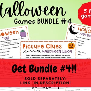 Horror Movie PICTURE CLUES Game: Halloween Emoji Pictionary (printable ...