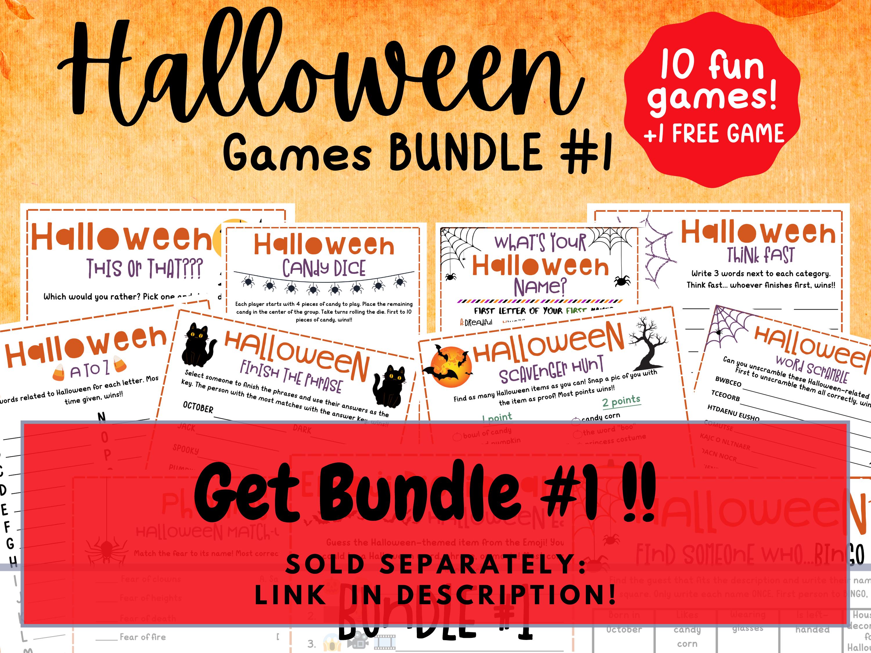 Halloween THINK FAST Game: Printable Party Activity (PDF) - Etsy