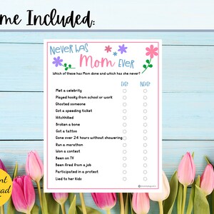 NEVER Has MOM EVER Game Mothers Day Party Game Printable Mothers Day ...