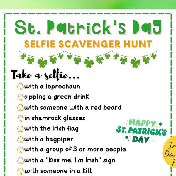 St Patricks Day Scavenger Hunt - Etsy