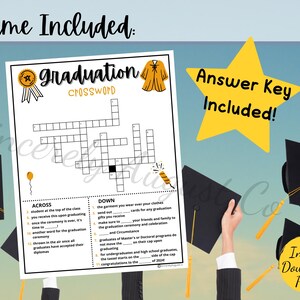 Graduation WORD SEARCH Graduation CROSSWORD Graduation Party Games High ...