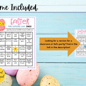 Easter Find the Guest BINGO Easter BINGO Game Easter Party Game ...