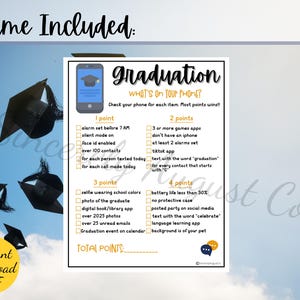 What's on Your Phone Graduation Game: Class of 2025 Printable (PDF) - Etsy