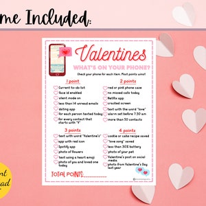 WHAT'S on YOUR PHONE Valentines Day Game Valentines Day Party Game ...