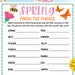 Spring FINISH THE PHRASE Game Spring Mind Match Game Printable Spring ...