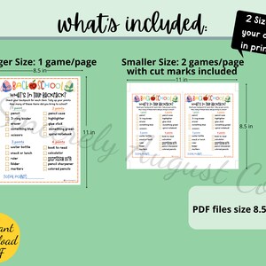 WHAT'S in YOUR BACKPACK Game - Back to School Game - First Day of ...