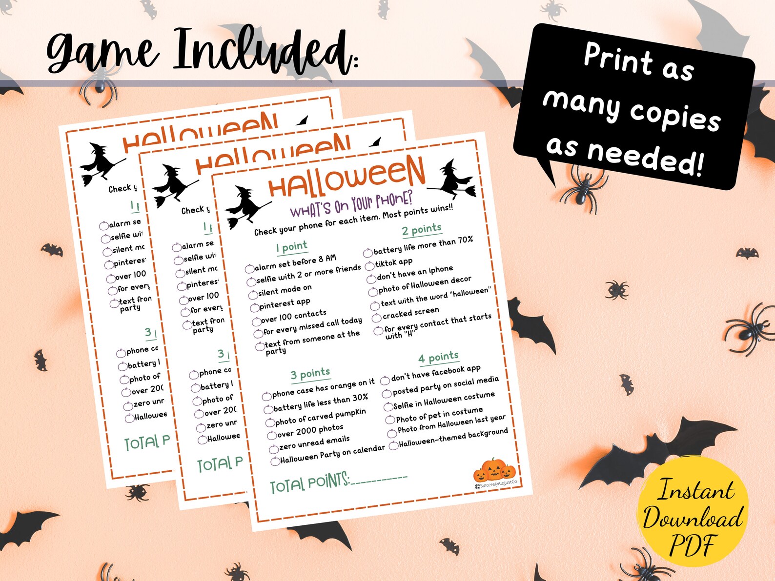 WHAT'S on YOUR PHONE Halloween Game Halloween Party - Etsy