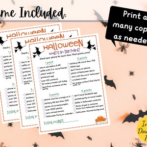 WHAT'S on YOUR PHONE Halloween Game Halloween Party - Etsy