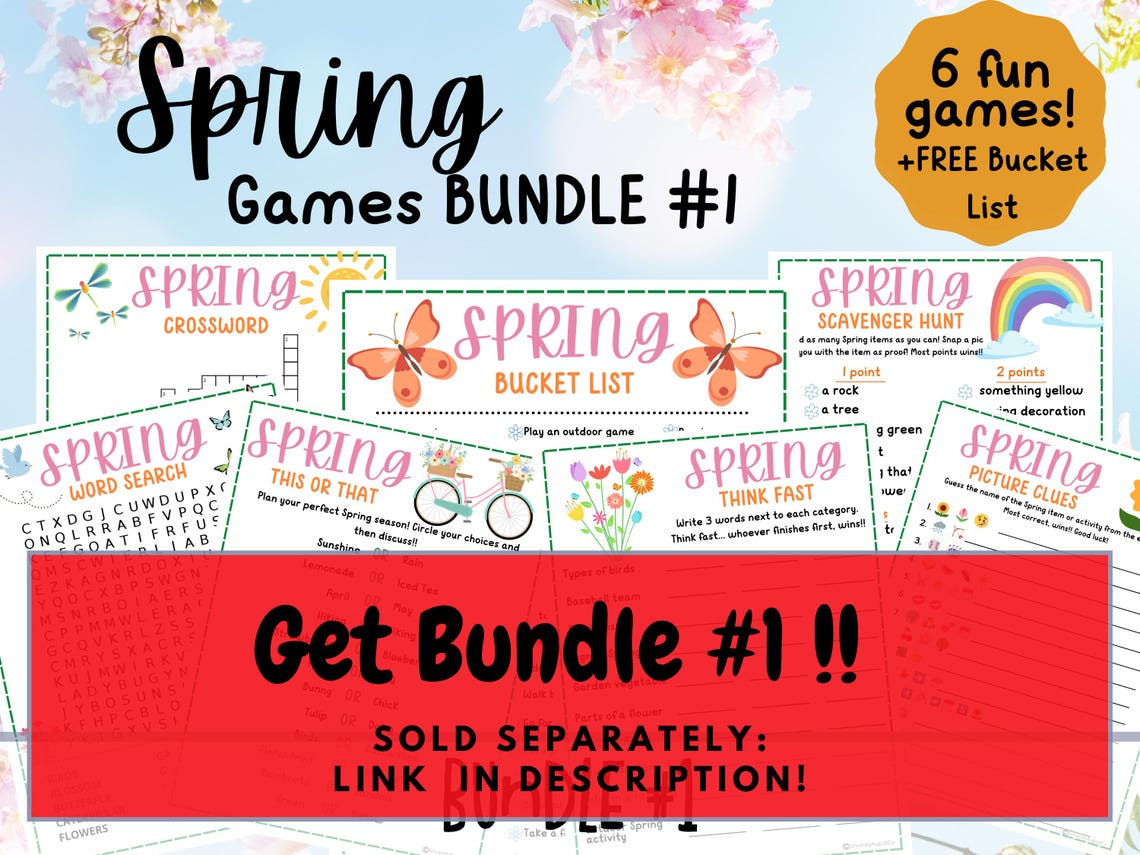 Spring SCAVENGER HUNT Game - Printable Spring Season Party Game ...