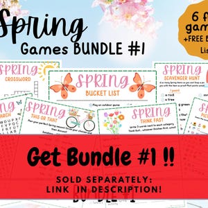 Spring SCAVENGER HUNT Game (printable PDF) - Etsy