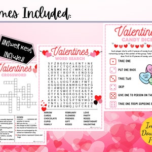 Valentines Day Party Games BUNDLE 5 Game Bundle Printable Valentine ...