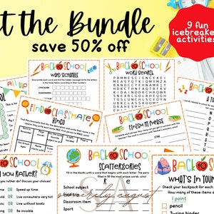 Back to School BINGO Game Find the Classmate Bingo First - Etsy