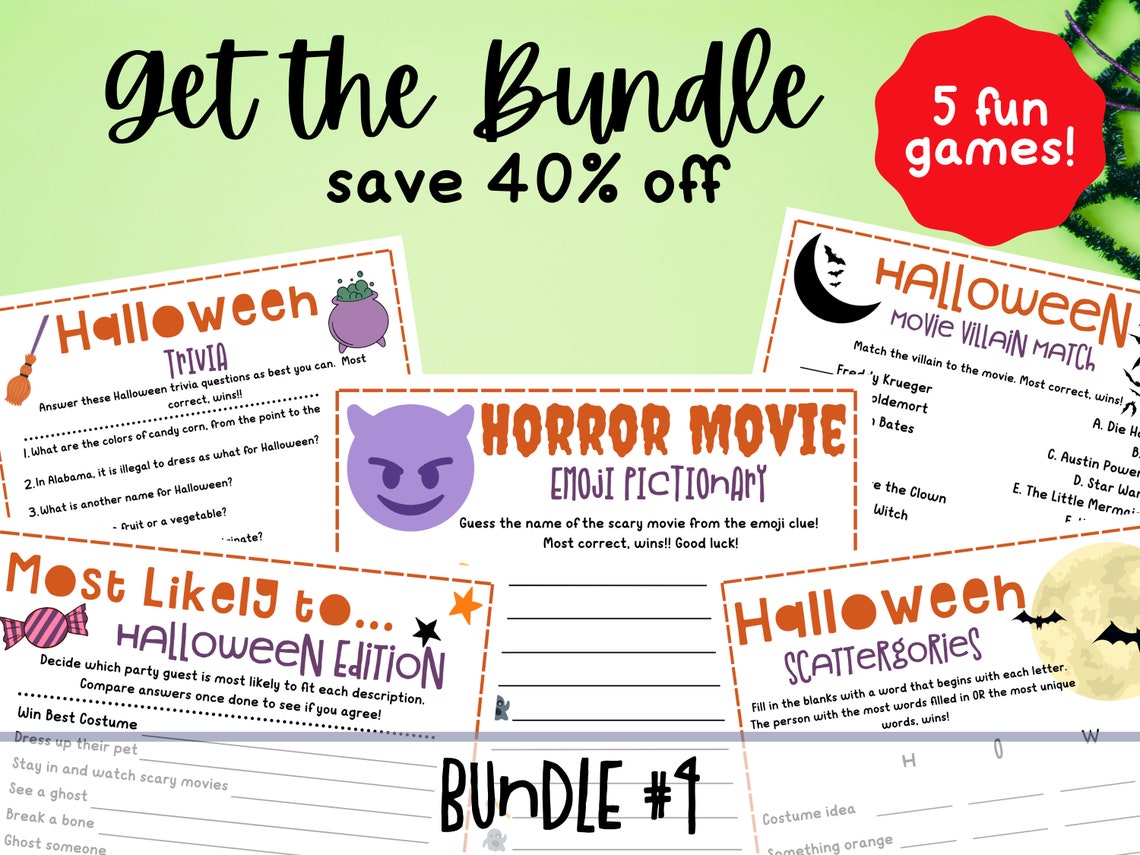 Halloween MOVIE VILLAIN MATCH Halloween Party Game - Etsy