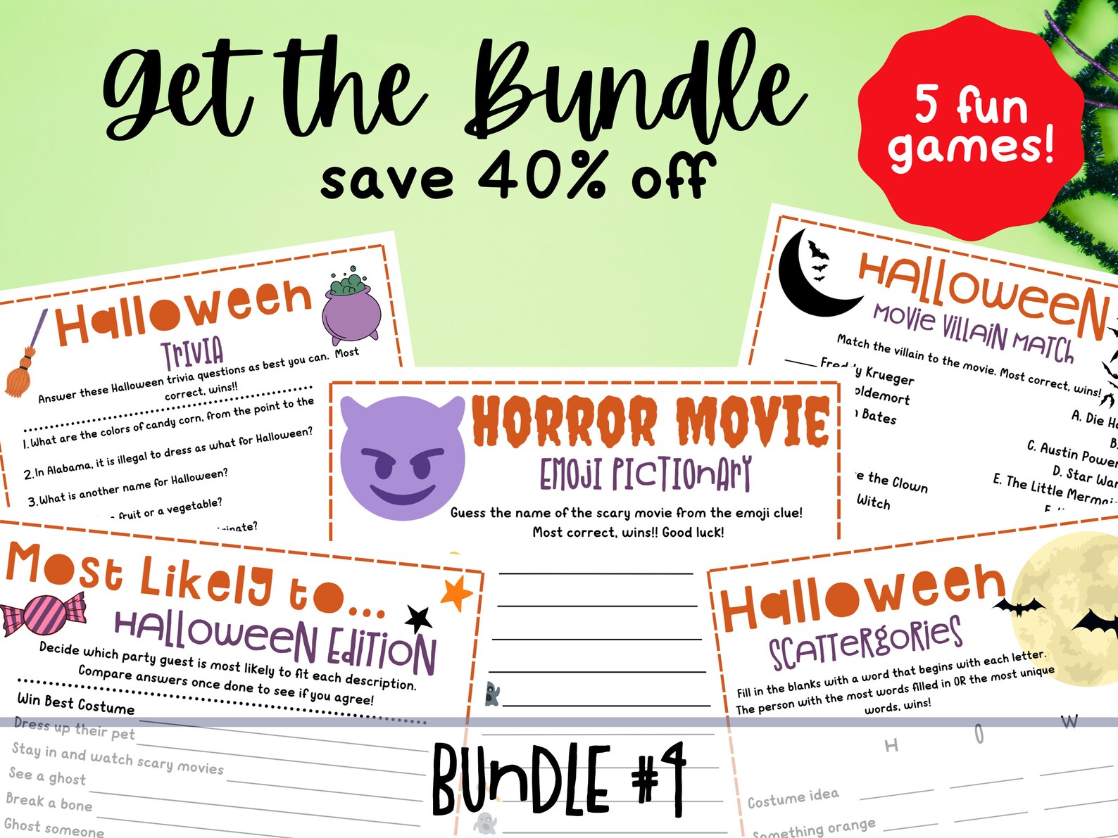 Halloween MOVIE VILLAIN MATCH Halloween Party Game - Etsy