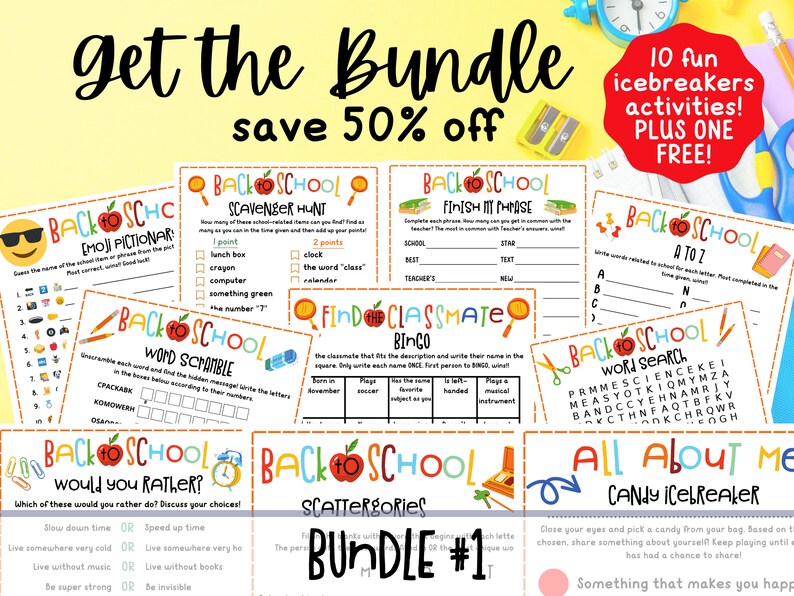 WORD SCRAMBLE Back to School Game First Day of School Activities Games ...