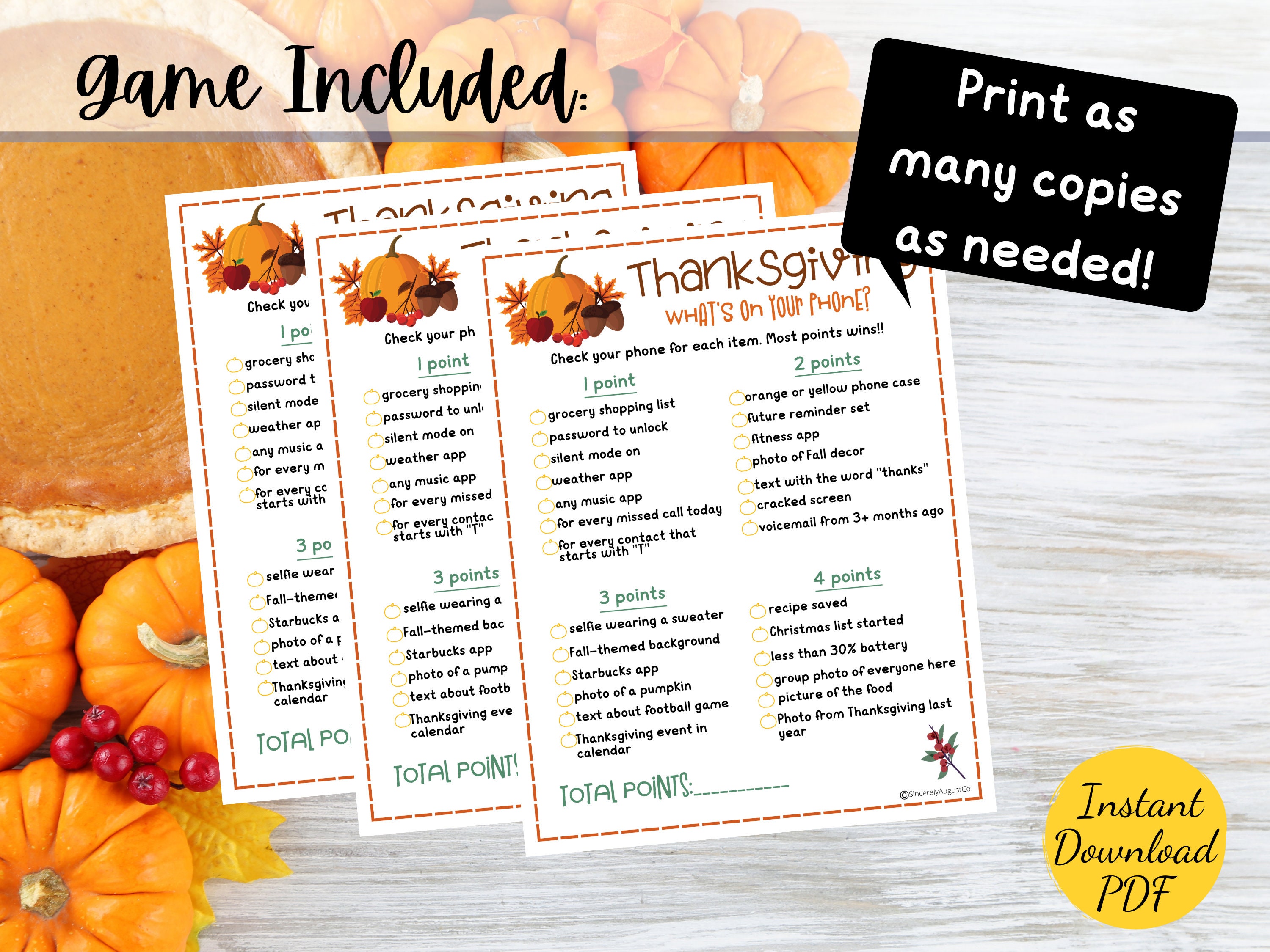 Thanksgiving WHAT'S on YOUR PHONE Thanksgiving Party - Etsy