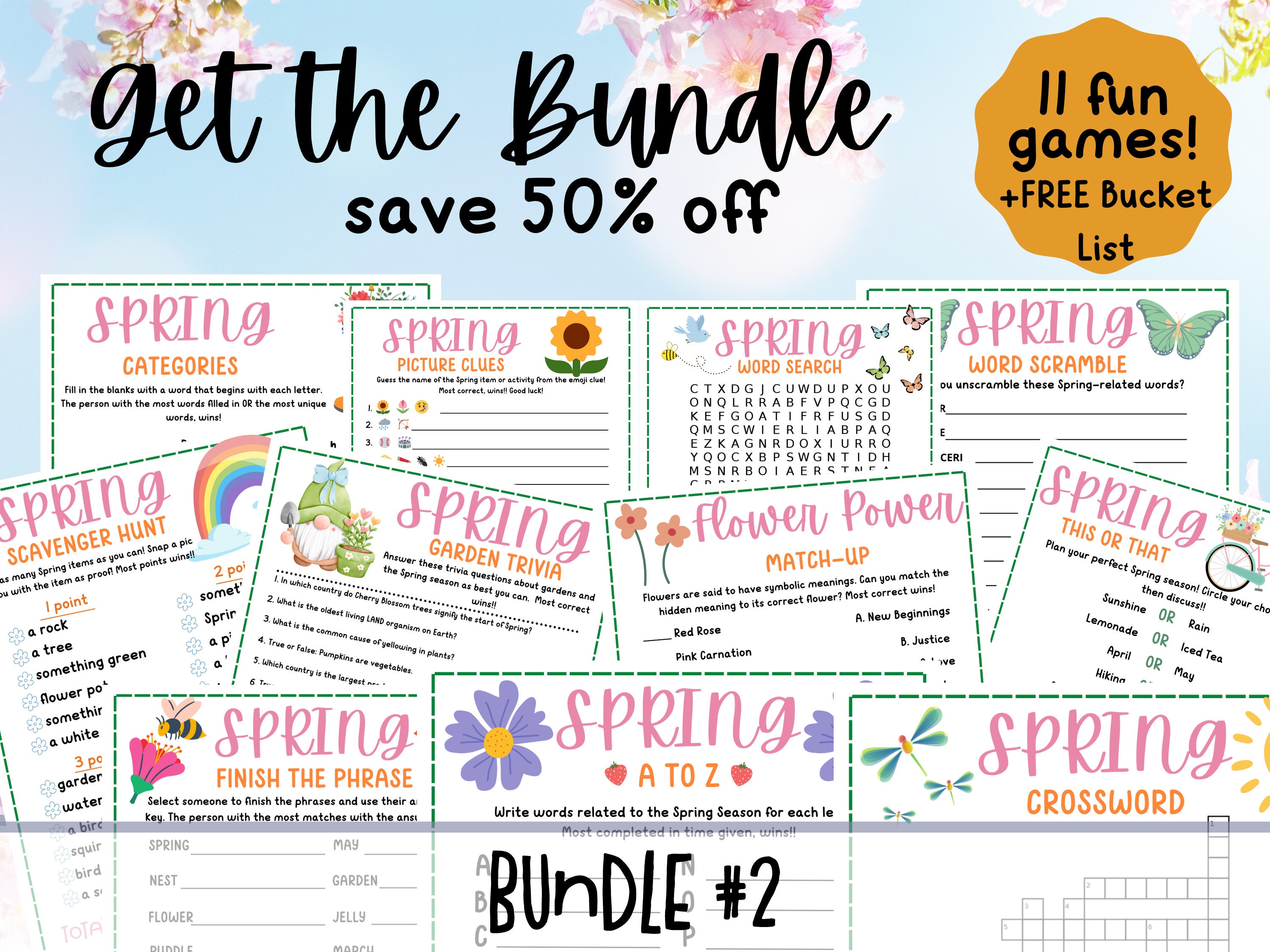 Spring GARDEN TRIVIA Game Printable Spring Season Party Game Spring ...