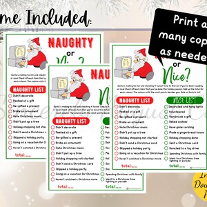 NAUGHTY OR NICE Christmas Game - Christmas Party Game - Printable ...