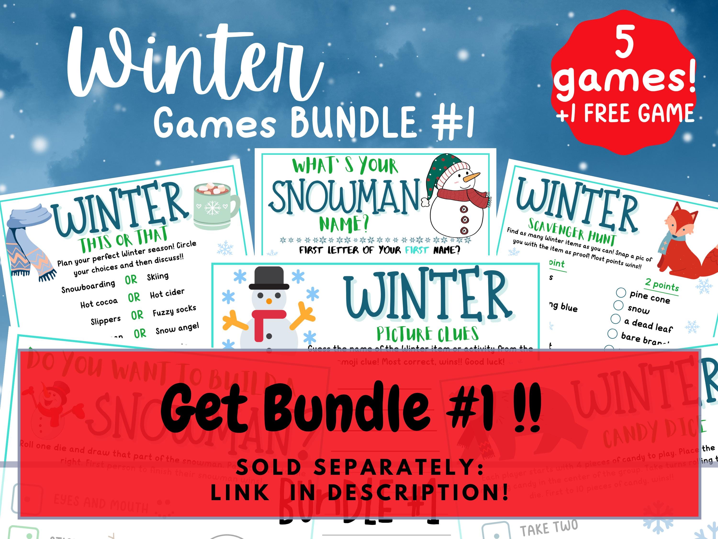 BUILD A SNOWMAN Dice Game: Winter Printable Party Activity (PDF) - Etsy