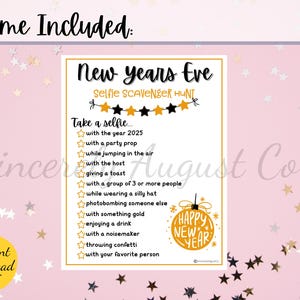 New Year's Eve Selfie Scavenger Hunt - New Year's Eve Party Game ...