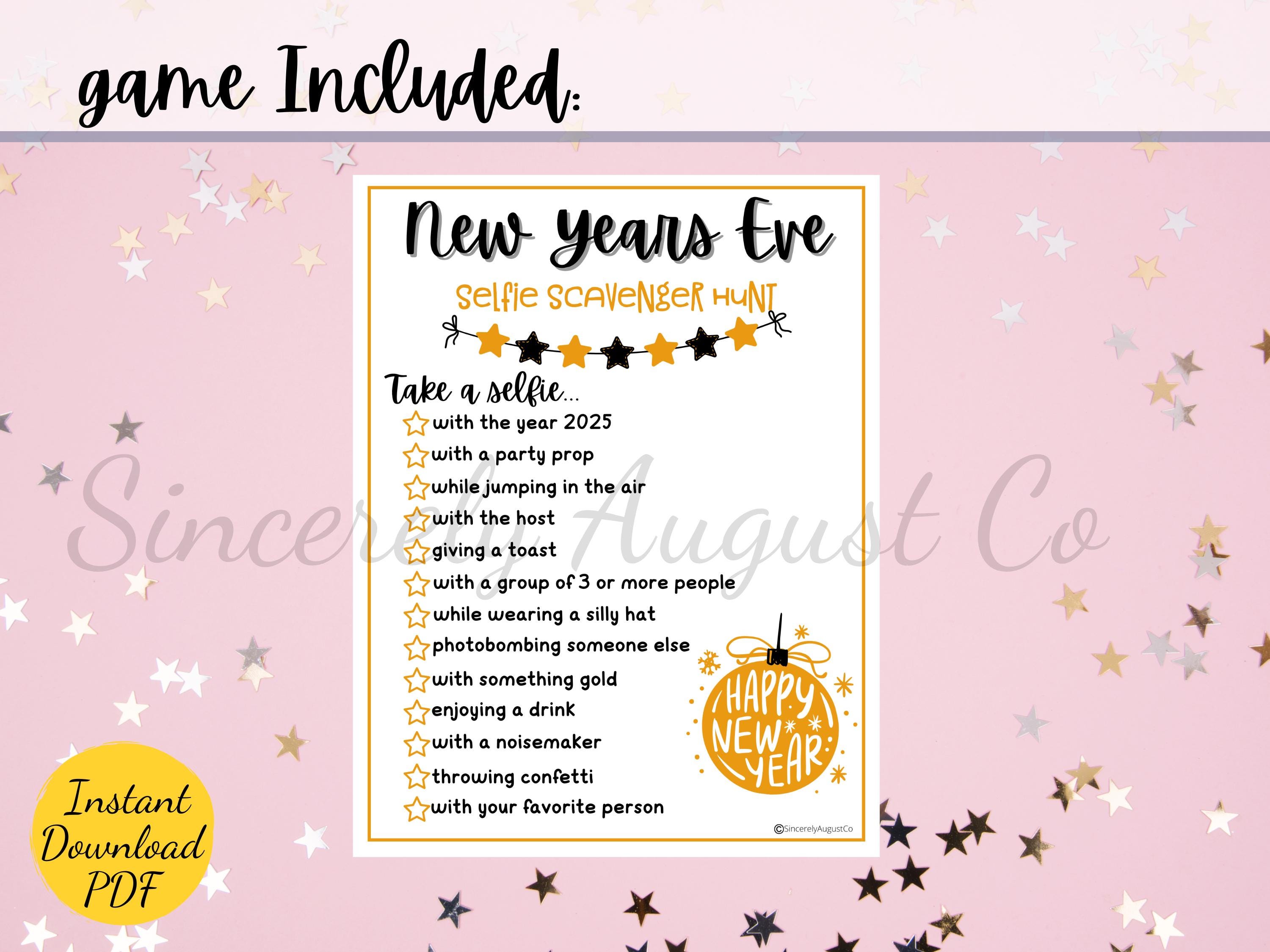 New Year's Eve Selfie Scavenger Hunt - New Year's Eve Party Game ...