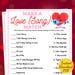 Valentines Day LOVE SONG MATCH Game - Valentines Day Party Game ...