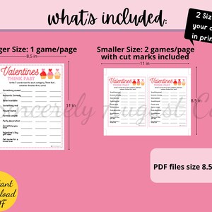 THINK FAST Valentines Day Game - Valentines Day Party Game - Printable ...