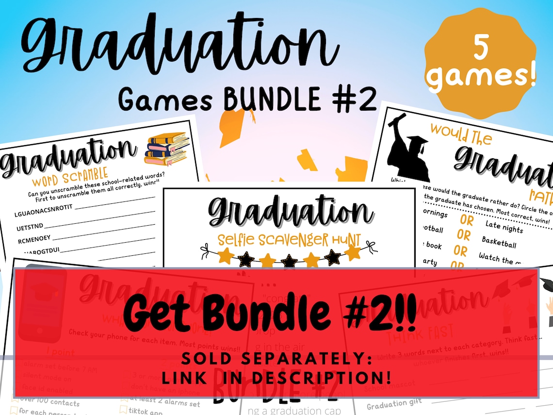 Graduation Party Games BUNDLE Printable Graduation Party Etsy graduation-party-games-bundle-printable-graduation-party-etsy
