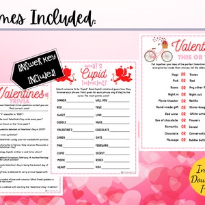 Valentines Day Party Games BUNDLE Printable Valentines Party Games ...