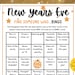 New Years Eve BINGO Game New Years Eve Find the Guest BINGO New Years ...