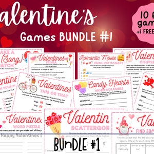 Valentines Day Party Games BUNDLE Printable Valentines Party Games ...