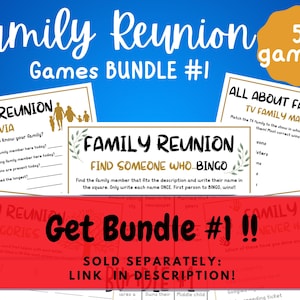 Family Reunion TV FAMILY MATCHING Game - Family Reunion Party Game ...
