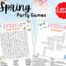 Spring WORD SEARCH Spring CROSSWORD Printable Spring Season Party Game ...